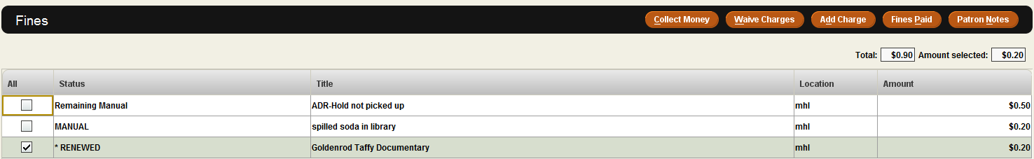 Fines and Fees – Knowledge Base