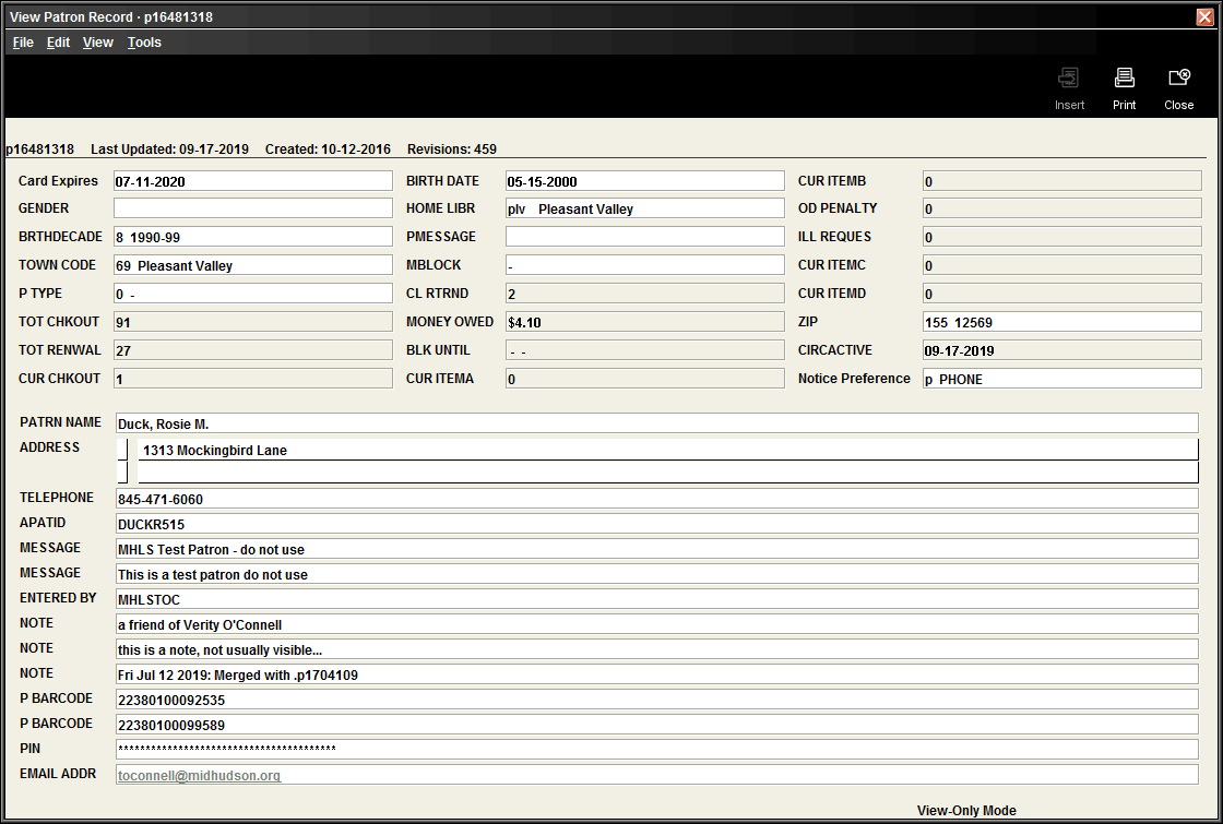 Patron Record – All Fields Explained – Knowledge Base